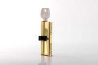 China Safe Golden Replacing Lock Cylinder Brass 70mm 2 Keys With Pin Tumbler for sale