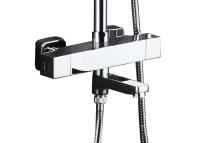 China Waterproof Bathroom Shower Panels Faucet Chrome Cube Shower Head Wall Mount for sale