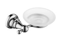 China Glass Recessed Soap Dish Bathroom Fittings Concealed Screw Mounting for sale