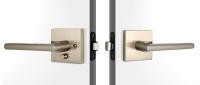 China Zinc Alloy Tubular Lock Set Adjustable Bathroom Door Latches Satin Nickel for sale
