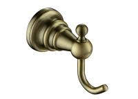 China Single Robe Hook Bathroom Accessory Brass  Bright Metallic Look for sale