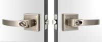 China Satin Nickel Tubular Door Locks High Security 3 Brass Keys 60 mm Backset for sale