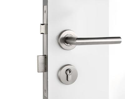 China Stainless Steel Gate Locks 9mm Rose Handle Room Entry Door Locksets for sale