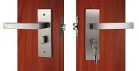China 304 Stainless Steel Latches / Stainless Steel Door Lockset 3 Same Brass Keys for sale