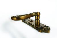 China Antique Yellow Bronze Mortise Locksets With Lever Handle Mortise Lock Body for sale