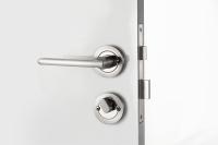 China Zinc Alloy Mortise Door Lock Rose Room Satin Nickel / Chrome Lever Handle for sale