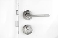 China Zinc Alloy Mortise Door Lock Rose Room Satin Nickel / Chrome Lever Handle for sale