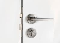 China Zinc Alloy Mortise Door Lock Rose Room Satin Nickel / Chrome Lever Handle for sale
