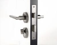 China Zinc Alloy Mortise Door Lock Rose Room Satin Nickel / Chrome Lever Handle for sale