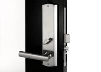 China Keyless Electronic Hotel Door Lock Silver 92.5mm Center Distance Lock Body for sale