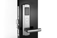 China Keyless Electronic Hotel Door Lock Silver 92.5mm Center Distance Lock Body for sale