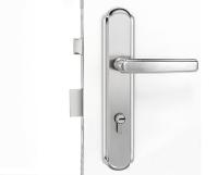 China Satin Stainless Steel Mortise Door Lock Set With 116×55 mm Lever Handle for sale