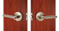 China Zinc Alloy Satin Nickel Tubular Door Locks High Security 3 Brass Keys for sale