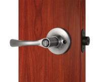 China Polished Security Tubular Lock Set Satin Nickel Lever Handle for sale