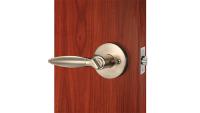 China Zinc Alloy Tubular Door Locks High Security 3 Brass Keys Satin Nickel for sale