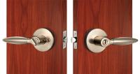 China Zinc Alloy Tubular Door Locks High Security 3 Brass Keys Satin Nickel for sale