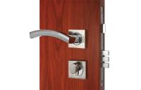 China Chrome Lever Handle On Rose Mortise Lockset Replacement Zinc Alloy for sale
