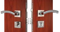 China Chrome Lever Handle On Rose Mortise Lockset Replacement Zinc Alloy for sale