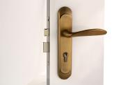 China Yellow Bronze Mortise Privacy Lock , Antique Mortise Locksets 55Mm Backset for sale