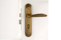 China Yellow Bronze Mortise Privacy Lock , Antique Mortise Locksets 55Mm Backset for sale