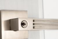 China ANSI Grade Tubular Locks Metal Front Door Lock Satin Nickel Lever for sale