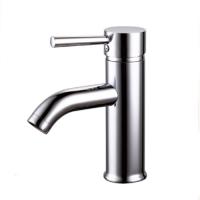 China Silver Single Handle Sink Faucet Easy Installation Bathroom Basin Faucet for sale