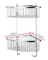 China Shower Corner Basket Bathroom Items Satin Stainless Steel Finishing for sale