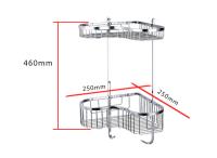 China OEM Hotel Bathroom Corner Shelf Bathroom Fittings No Assembly for sale