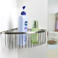 China 304 Stainless Steel Bathroom Accessory Corner Basket Shelf Single Layers for sale