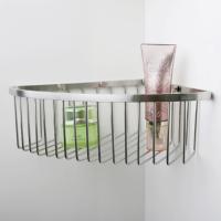China 304 Stainless Steel Bathroom Accessory Corner Basket Shelf Single Layers for sale
