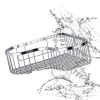 China Bathroom Accessory Corner Basket Shelf Stainless Steel Easy Installation for sale