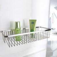 China Chrome Layers Stainless Steel Bathroom Accessory Single Corner Shower Wire Basket for sale
