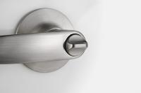 China Privacy Door Tubular Cylinder Lock Front Satin Nickel Lever Handle for sale