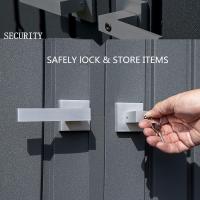 China Shed Door Lock Handle  Die Casting 3Keys 72H UV Outdoor Storage lock for sale