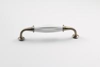 China Antique Milk White Ceramic Handle Furniture Hardware Pulls Cabinet Drawer knobs for sale