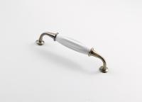 China Antique Milk White Ceramic Handle Furniture Hardware Pulls Cabinet Drawer knobs for sale