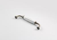 China Antique Milk White Ceramic Handle Furniture Hardware Pulls Cabinet Drawer knobs for sale