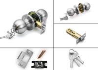 China High Security Ball Bed / Bath Door Knob Locks With Satin Stainless Modern Style for sale