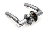 China Plated Chrome Tubular Lock Lever Style Security Door Zinc Alloy Handle Lock for sale