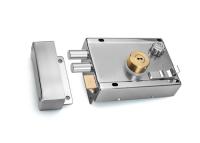China House Security Rim Lock Stainless Steel Door Lock with Two Brass Cylinder Bolt for sale