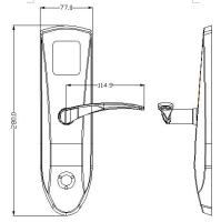 China Brushed Nickel Digital Electronic Card Lock / Electronics Door Lock For Hotel Room for sale