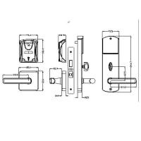 China Electronics Intelligent Hotel Door Lock Satin Chrome Finishing 85 * 85 mm for sale