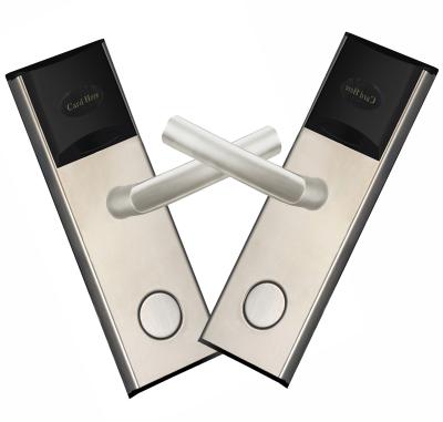 China High Security Electronic Card Door Lock For Hotel Entrance 62.5mm Center Distance for sale