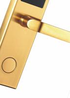 China PVD Gold  Modern House LOCK Hotel Entrance Lock with Card / Card Open for sale