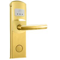 China Modern Zinc Alloy Electronic Door Lock Card / Key Open With PVD Gold Finishing for sale