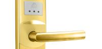 China Modern Zinc Alloy Electronic Door Lock Card / Key Open With PVD Gold Finishing for sale