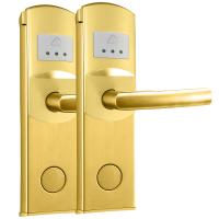 China Modern Zinc Alloy Electronic Door Lock Card / Key Open With PVD Gold Finishing for sale