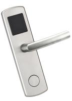 China Hotel Electronic Door Lock Satin Stainless Steel Handleset with Card / Key Open for sale