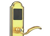 China Plated Gold Hotel Electronic Door Lock With Card / Key Operated 288 * 73mm Plate Size for sale