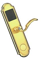 China Plated Gold Hotel Electronic Door Lock With Card / Key Operated 288 * 73mm Plate Size for sale